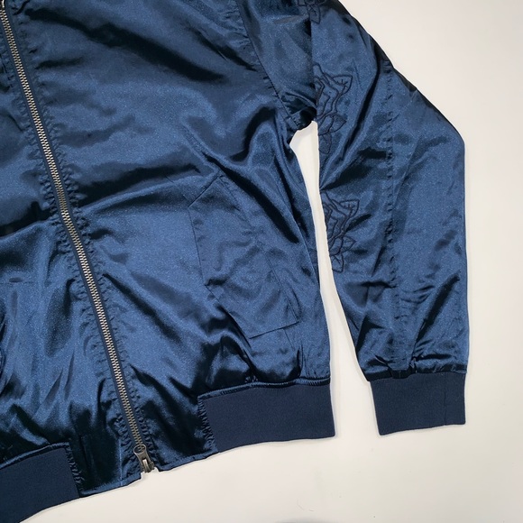 PacSun | Jackets & Coats | Pacsun Navy Embroidered Bomber Jacket | Poshmark